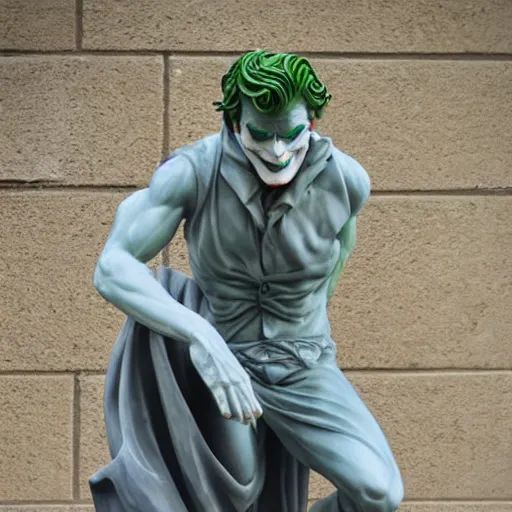 marble statue of the joker | Stable Diffusion