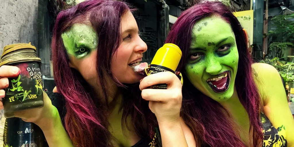 beautiful photograph of Zoe Zaldana as Gamora drinking | Stable ...