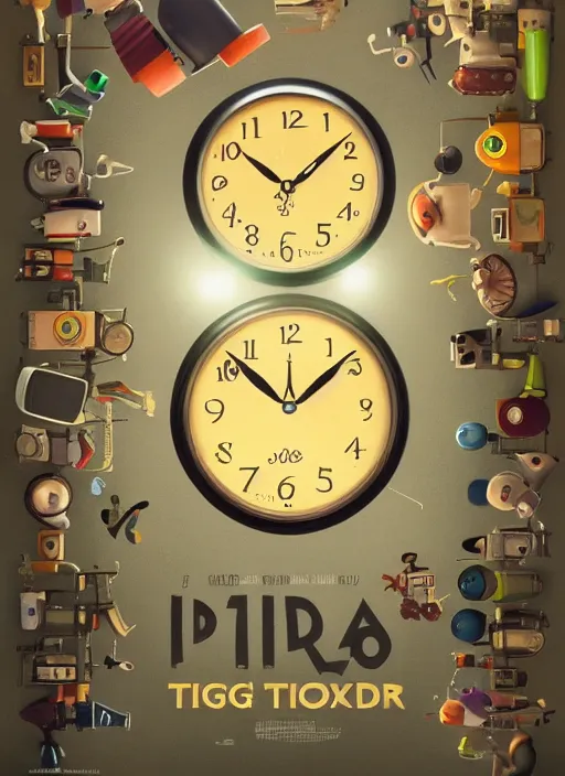 a poster of a pixar's movie about clocks, high | Stable Diffusion | OpenArt