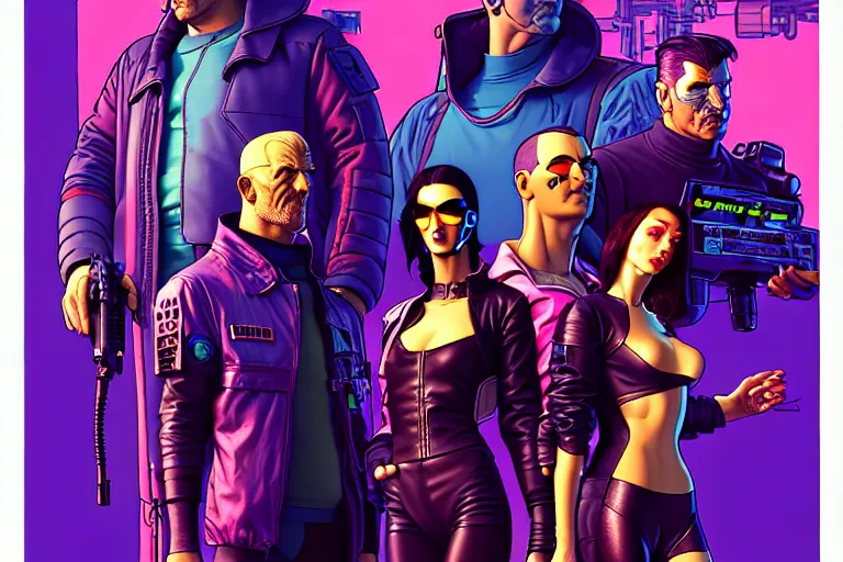 cyberpunk heist crew. portrait by stonehouse and | Stable Diffusion ...