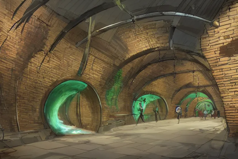 Pixar concept art of underground water sewer tunnels | Stable Diffusion ...