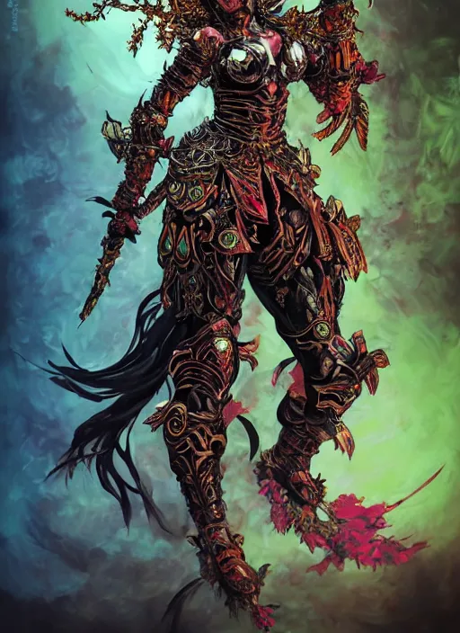 Full body portrait of a beautiful dryad warrior in | Stable Diffusion ...