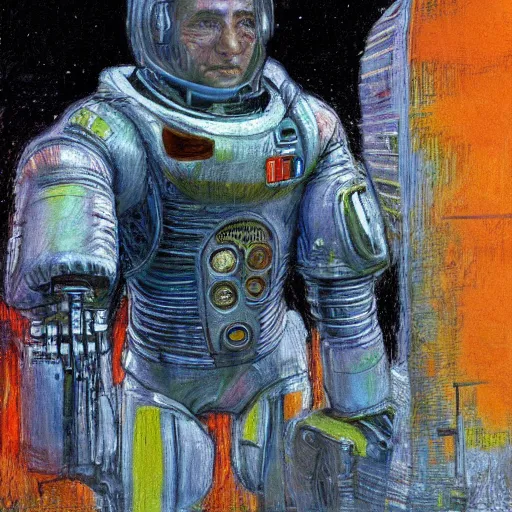 a posthuman cyborg as illustrated by alan bean in a | Stable Diffusion | OpenArt