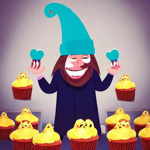 hyper realistic cartoon of a large wizard laughing | Stable Diffusion ...