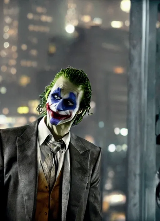 film still of Paul Walker as The Joker in The Dark | Stable Diffusion ...