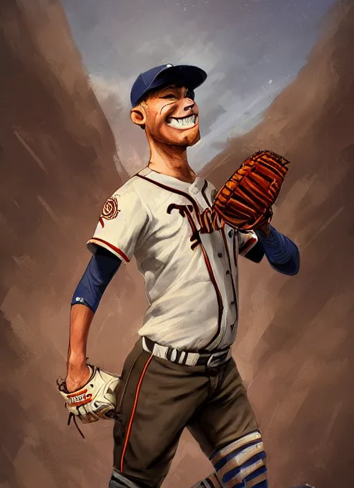 fursona portrait commission of a anthro tiger baseball | Stable ...