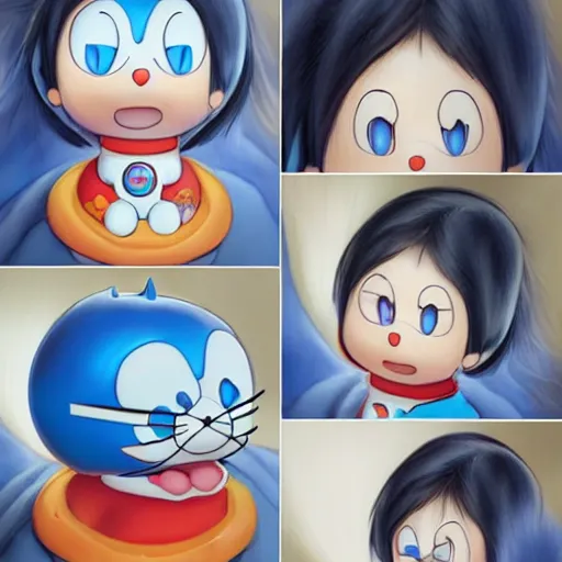 doraemon drawn by a 5 years old | Stable Diffusion | OpenArt