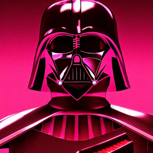darth vader in pink metallic armour, photoreal, still | Stable ...