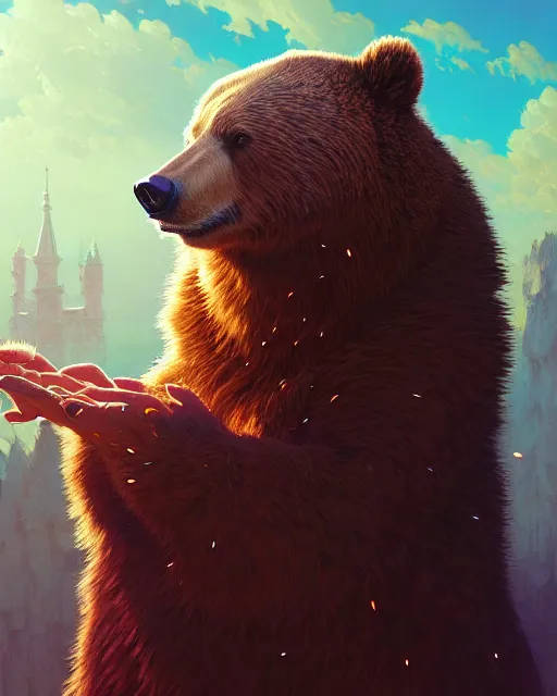 highly detailed surreal vfx portrait of a sacred bear | Stable Diffusion | OpenArt