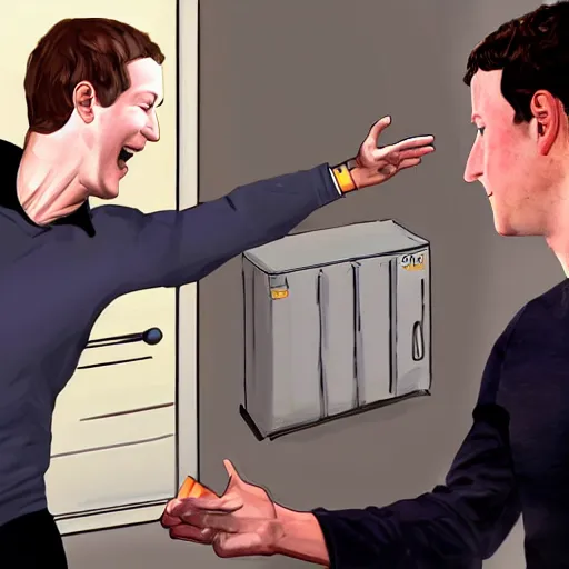 a high-quality picture of Mark Zuckerberg stealing | Stable Diffusion | OpenArt