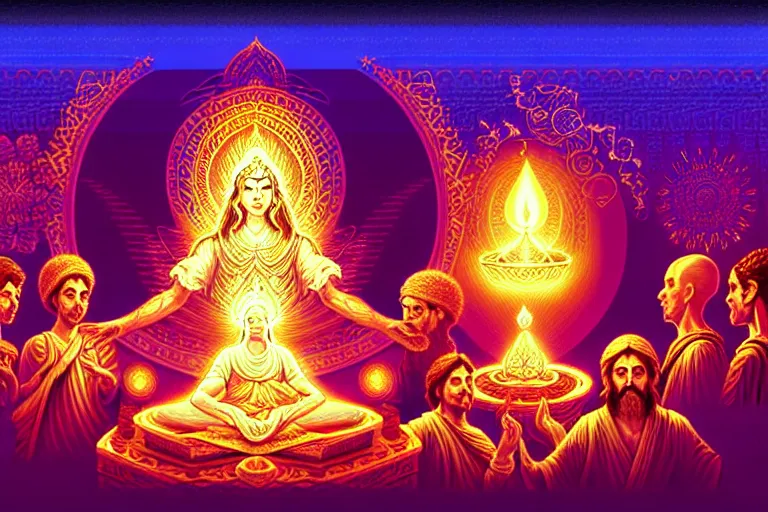 enlightenment ascended master ceremony, beautiful | Stable Diffusion ...