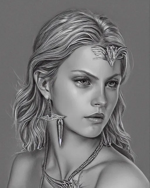 pencil drawing of beautiful greek goddess aphrodite | Stable Diffusion ...