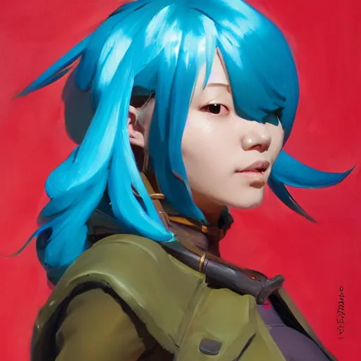 greg manchess portrait painting of shinazaki rika | Stable Diffusion ...