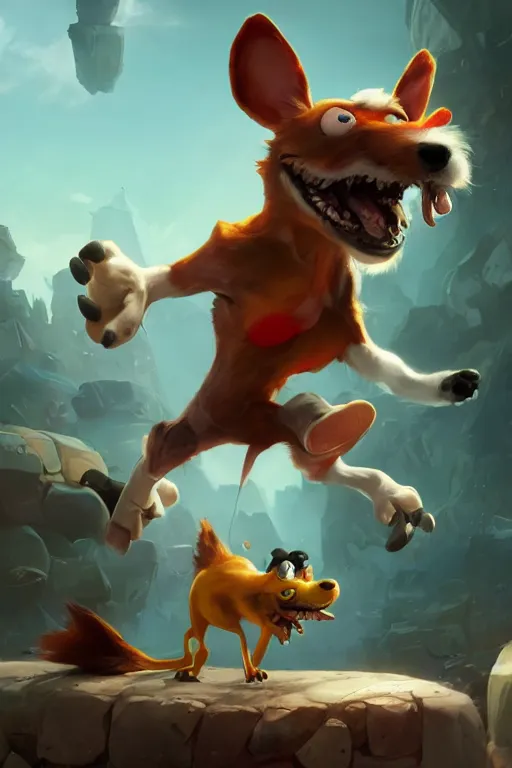 a cartoony dog, in the style of Rayman origins, | Stable Diffusion ...