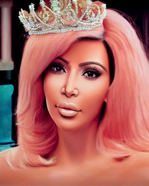 hyper realistic kim kardashian as princess peach. | Stable Diffusion ...