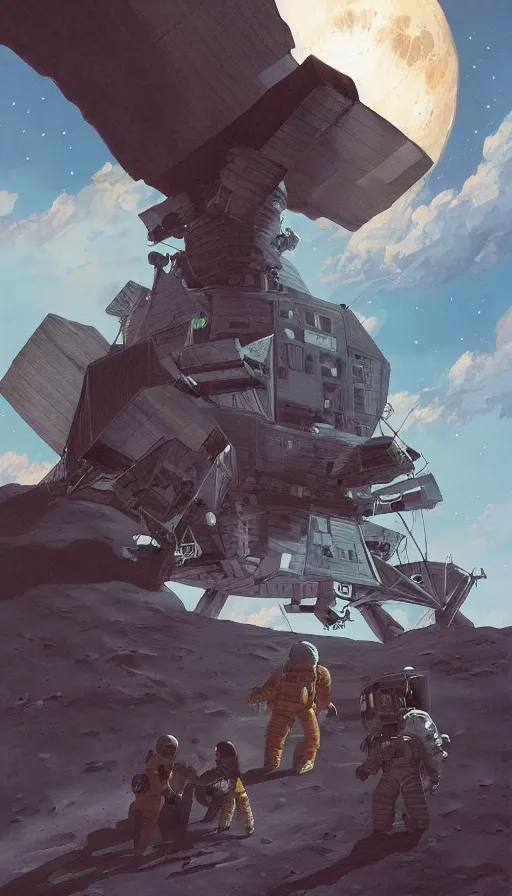 a beautiful artwork illustration, astronauts discover | Stable ...