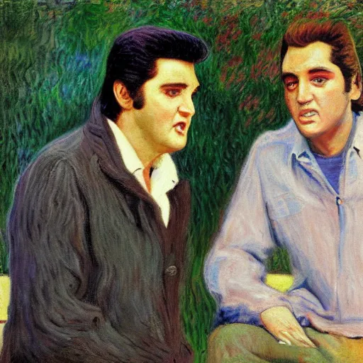 portrait of Elvis Presley and Joe Pera together, | Stable Diffusion ...