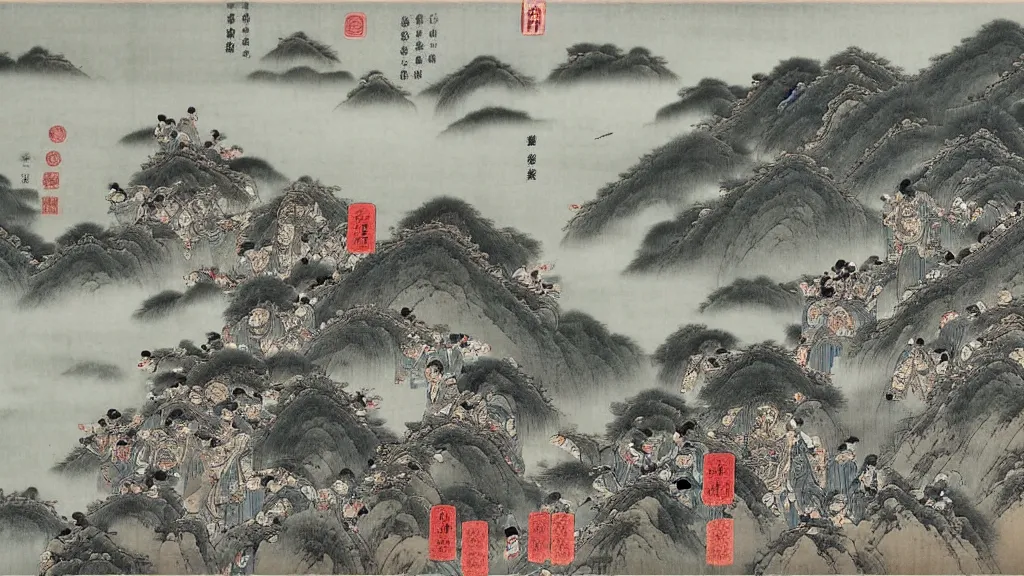 between the clouds of the white emperor, a thousand | Stable Diffusion ...