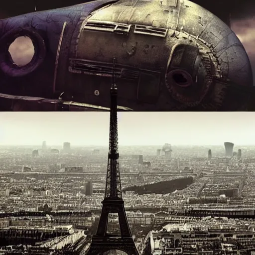 fallout 5 paris cinematic shot, frog perspective of an | Stable ...