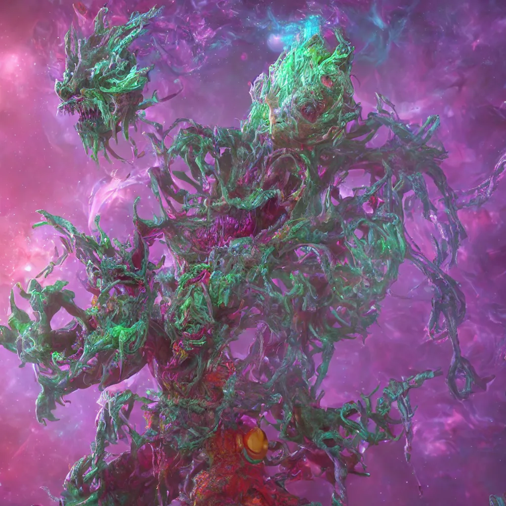 a cosmic weird horror creature made of toxic candy and | Stable ...