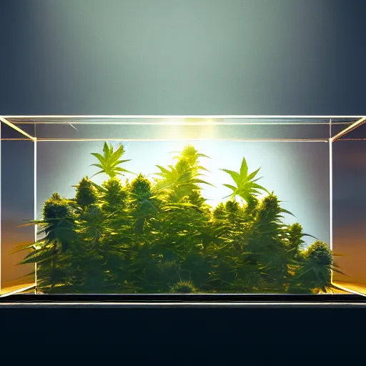 glass box full of cannabis marijuana, beautiful, sun | Stable Diffusion | OpenArt