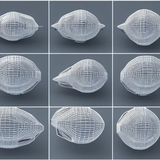 3 d render of a spaceship from different angles in 6 | Stable Diffusion ...