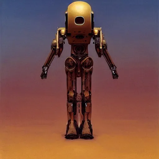 a sentient android made of wood, by mecha and jade and | Stable ...