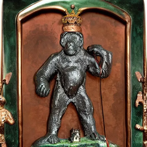 A kinetic sculpture that features a chimpanzee | Stable Diffusion | OpenArt