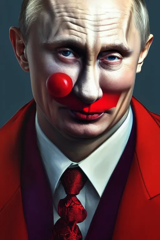 vladimir putin as clown from mcdonalds, realistic | Stable Diffusion ...