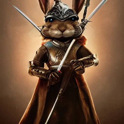 bunny with helmet and sword, exquisite imaginative | Stable Diffusion ...