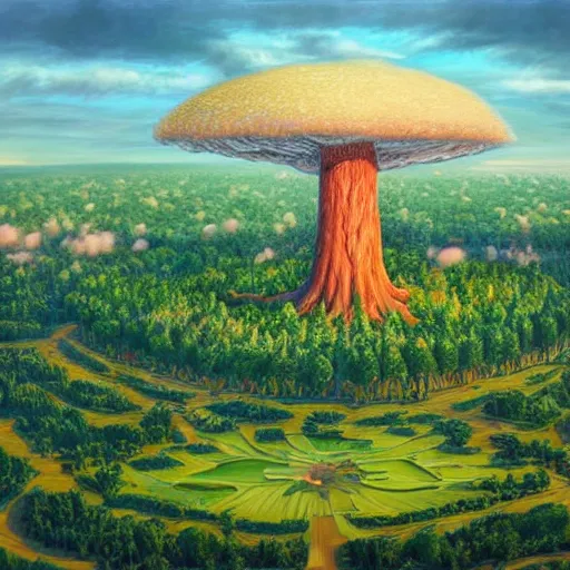 Aerial view of A beautiful, gigantic, 1000-foot-tall | Stable Diffusion ...