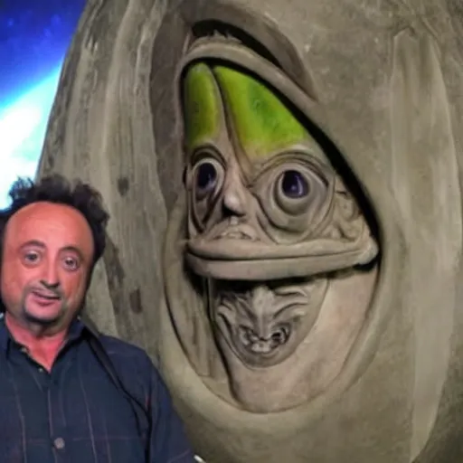 giorgio tsoukalos finally meeting an alien | Stable Diffusion | OpenArt