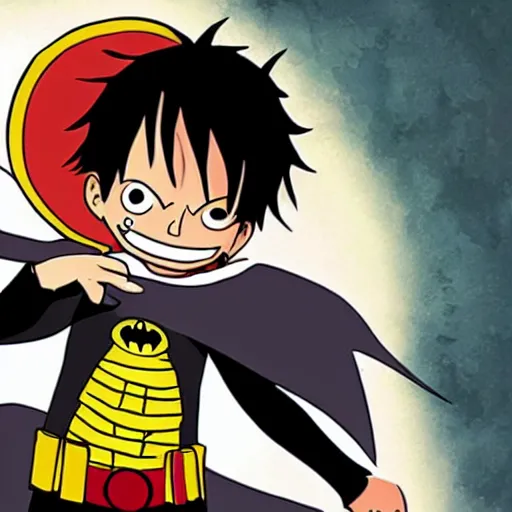 Luffy as The Batman | Stable Diffusion