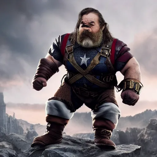 A Dwarf as Captain America, epic, movie still, | Stable Diffusion | OpenArt