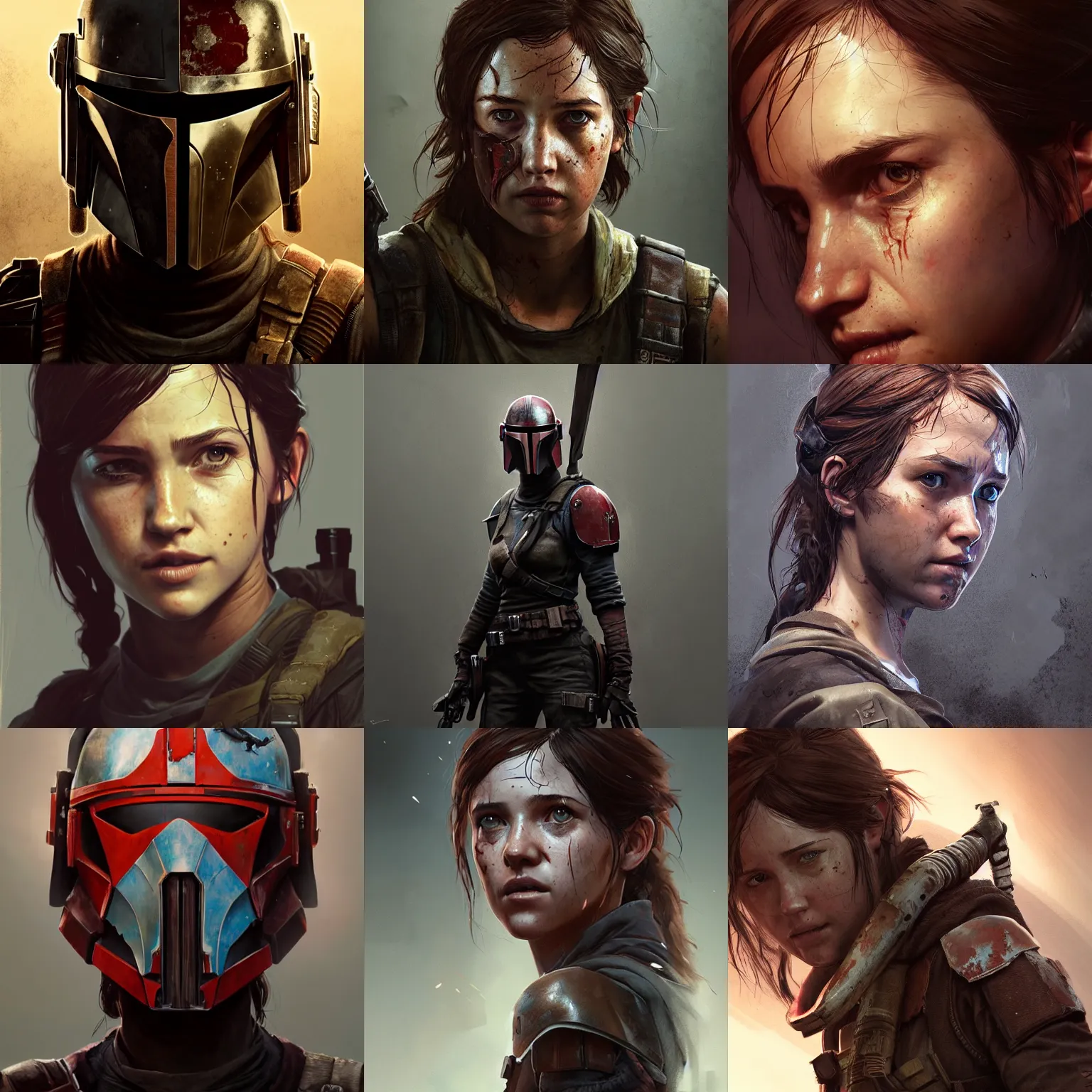 Ellie from the Last of Us as the Mandalorian, showing | Stable ...