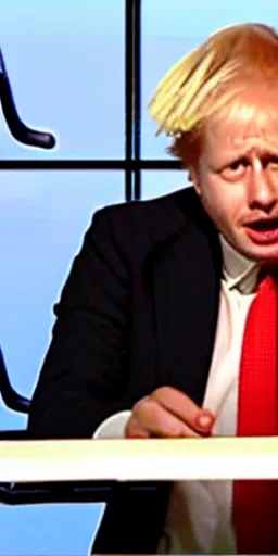 melting wax boris johnson crying while eating sandwich | Stable Diffusion