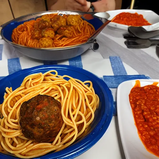 bluejay eating spaghetti and meatballs | Stable Diffusion | OpenArt
