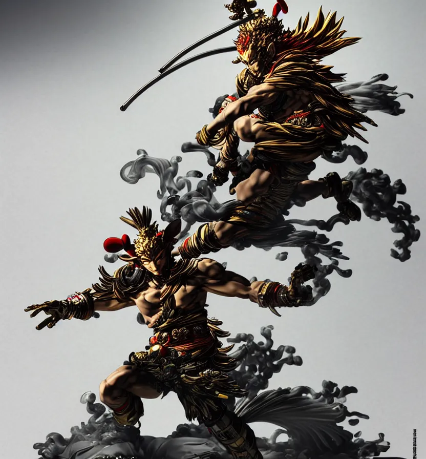 sun wukong myth clouds, smoke by chen uen yoji | Stable Diffusion | OpenArt