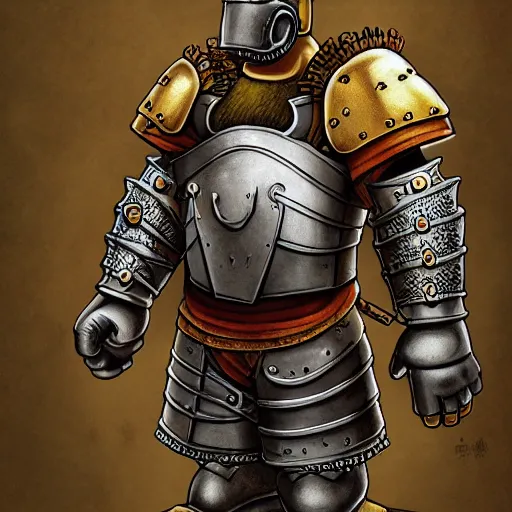 portrait of homer simpson wearing armor, dark fantasy, | Stable ...