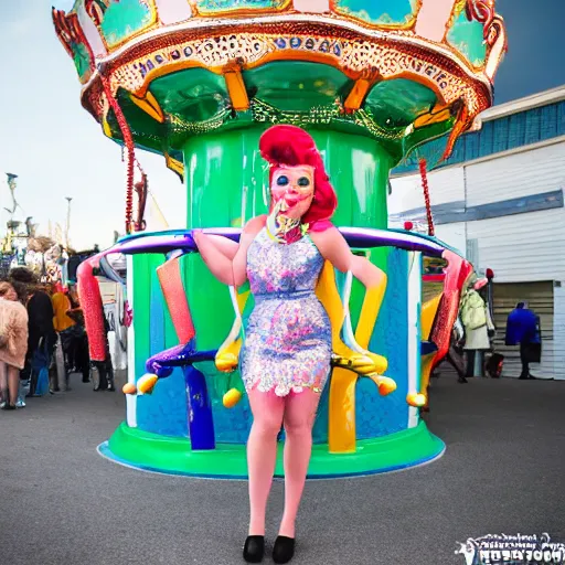professional photo of plunger carousel _ horse drag | Stable Diffusion ...