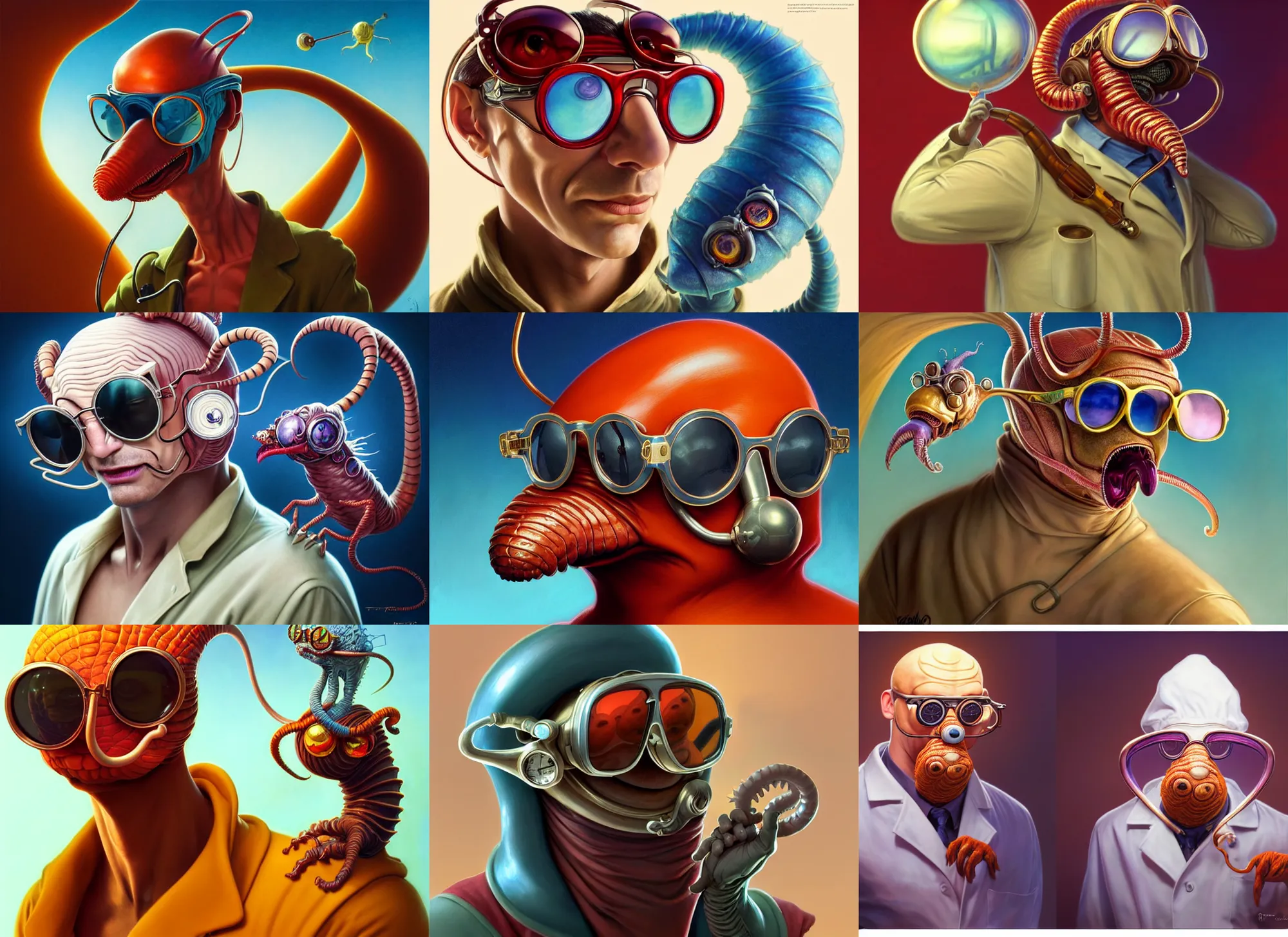 a cool funny looking anthropomorphic worm wearing | Stable Diffusion ...