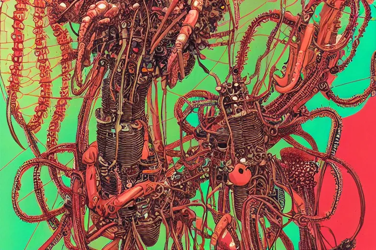 risograph grainy drawing vintage sci - fi, satoshi kon | Stable ...