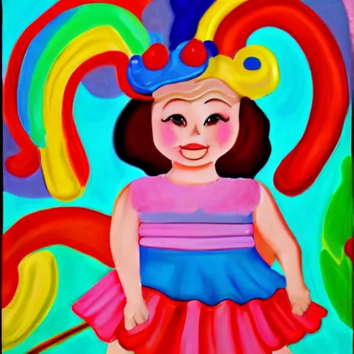 candyland style art, mary holding child | Stable Diffusion | OpenArt