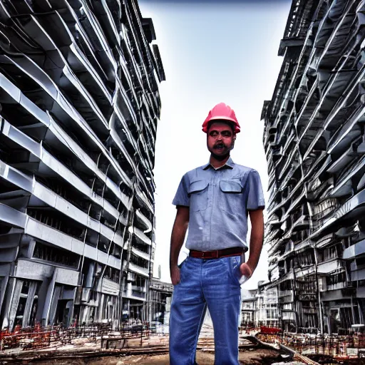 civil engineer in front of building under | Stable Diffusion