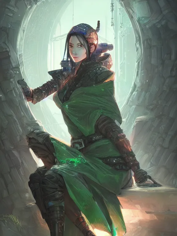 portrait of a cyberpunk geomancer in the stone palace, | Stable ...