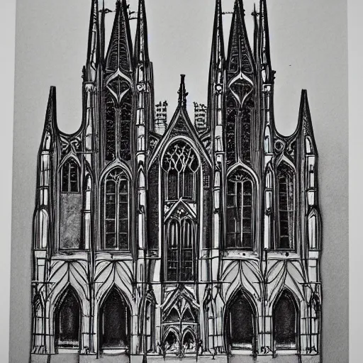 Architectural rendering of neo-gothic cathedral, | Stable Diffusion ...