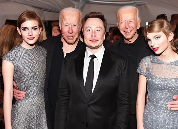 A portrait photo of Elon Musk teams up with emma | Stable Diffusion ...