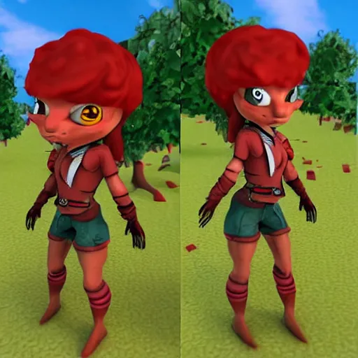 shortstack video game character, impish, female, | Stable Diffusion