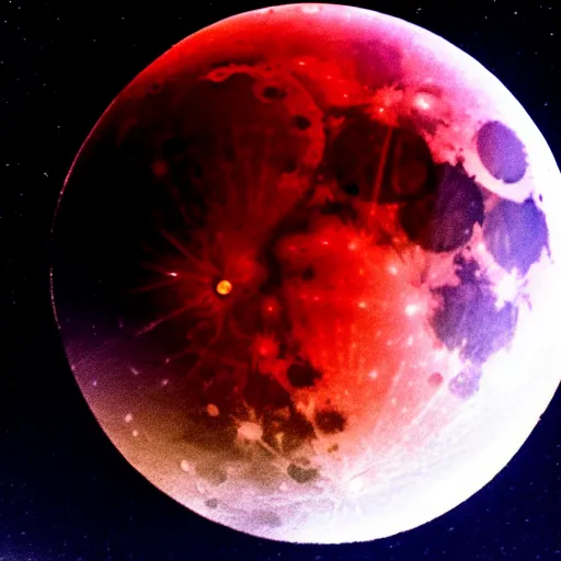 A lunar eclipse from the Moon\'s view | Stable Diffusion | OpenArt