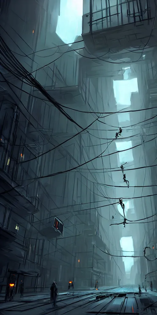 portal half life 2 concept art dark depressing city | Stable Diffusion ...